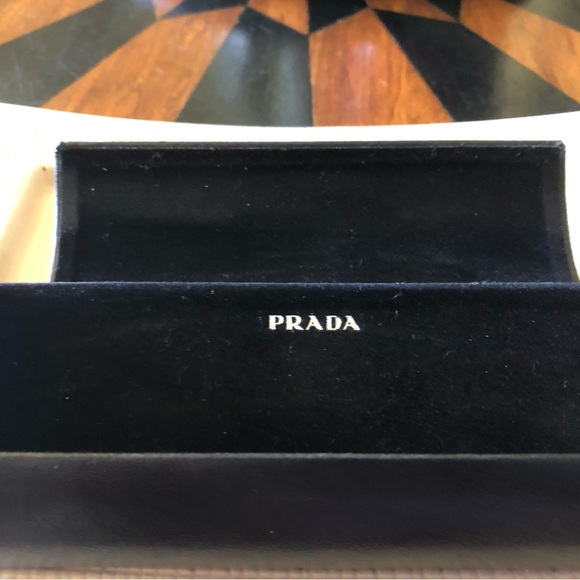 Prada | Accessories | Prada Hard Shell Eyeglasses Case With Cleaning ...